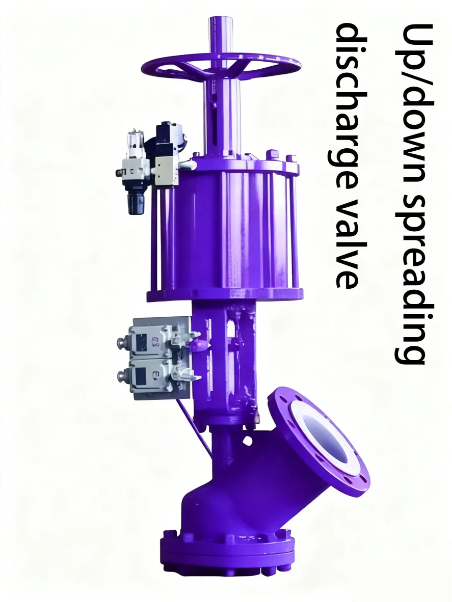 Up/down spreading discharge valve - oucangflange